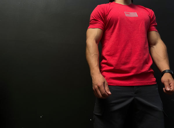 MEN'S RECON PERFORMANCE GEAR "BASIC" TEE -HEATHER RED